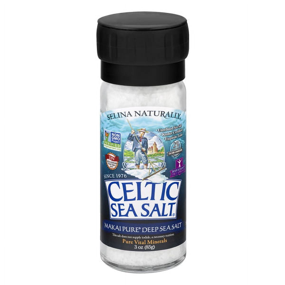 Selina Naturally Celtic Sea Salt Grinder Makai Deep Sea 3 oz - Walmart.com