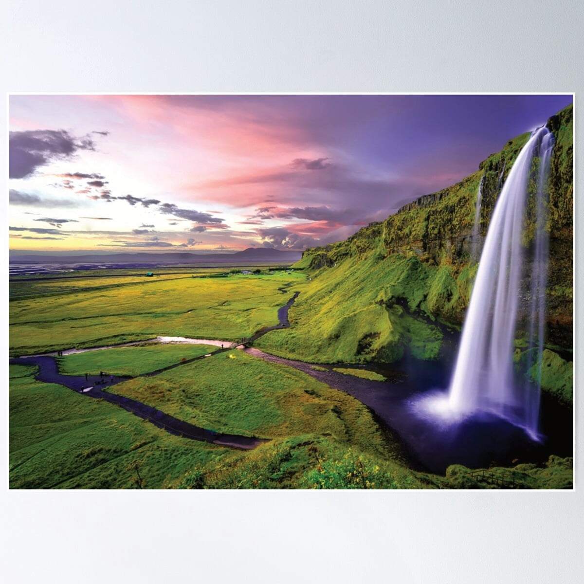 Seljalandsfoss | Waterfall - Iceland Poster Wall Art, Modern Wall Decor ...