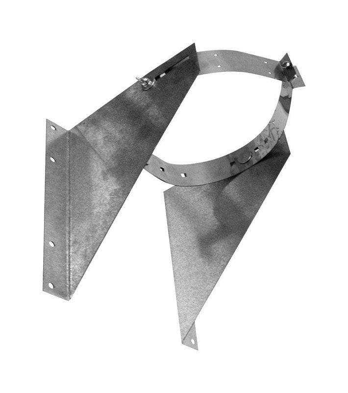 Selkirk 5 in. to 8 in. Stainless Steel Wall Support/Band Assembly ...