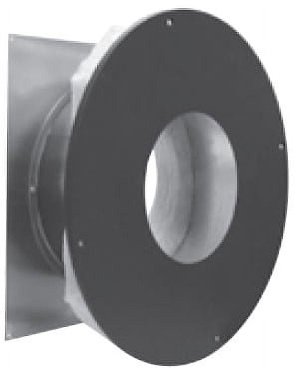 Selkirk 8 in Galvanized Steel Wall Thimble, Black Matte Finish ...