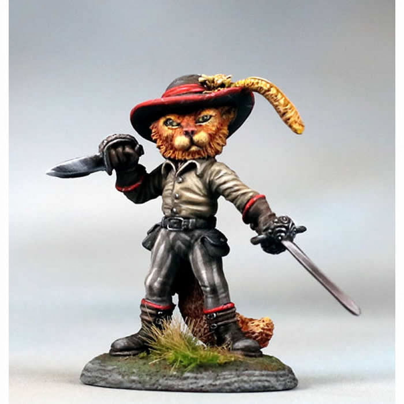 Selkirk Cat Swashbuckler Dual Wield Miniature Critter Kingdoms Dark ...