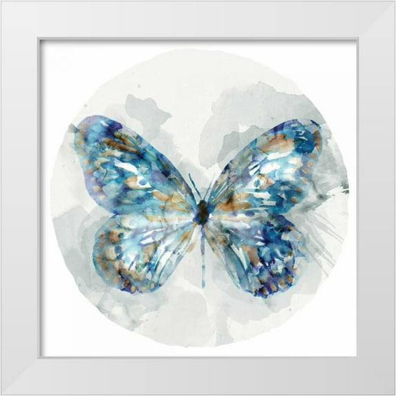 Selkirk, Edward 12x12 White Modern Wood Framed Museum Art Print Titled - Indigo Butterfly III ...