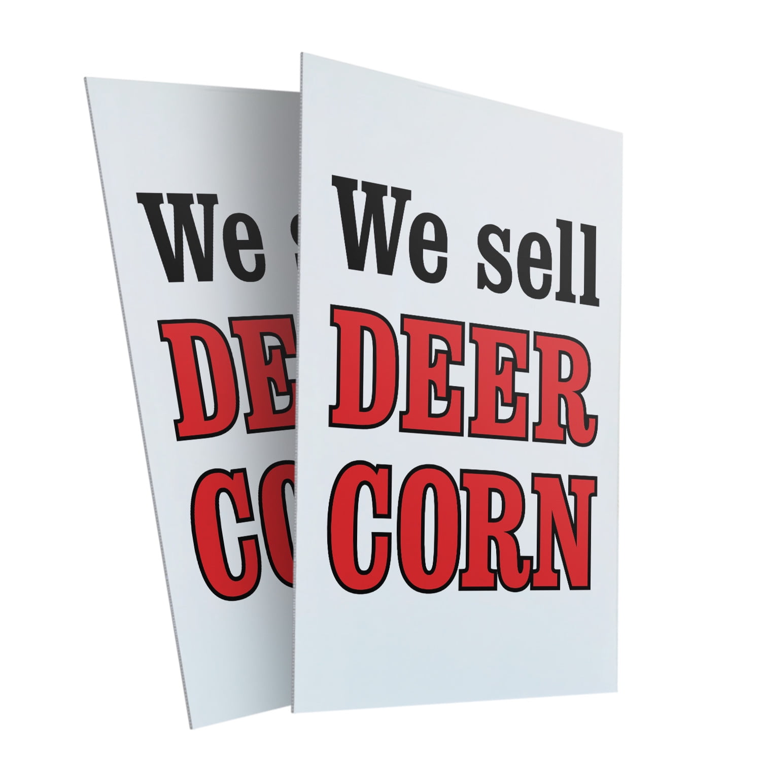 We Sell Deer Corn (2-Pack) 24 Inch x 36 Inch Plastic Signs | Sign ...
