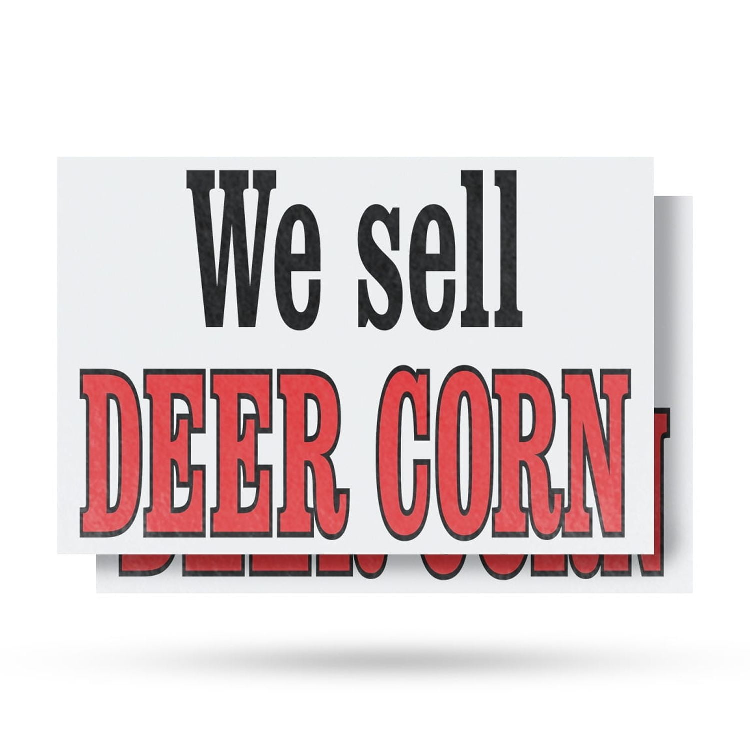We Sell Deer Corn Vinyl Decal 2 Pack of 24 Inch x 36 Inch Weatherproof ...