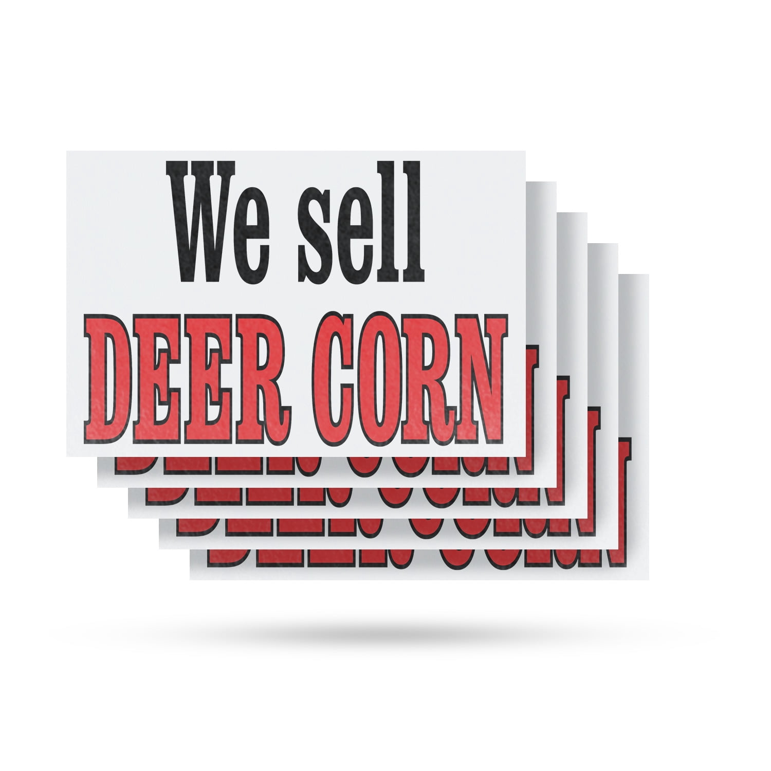 We Sell Deer Corn Vinyl Decal 5 Pack of 18 Inch x 24 Inch Weatherproof ...