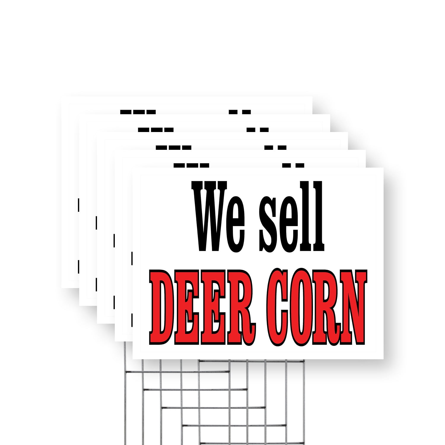 We Sell Deer Corn Yard Sign 5 Pack of 12 Inch x 16 Inch Double Sided ...