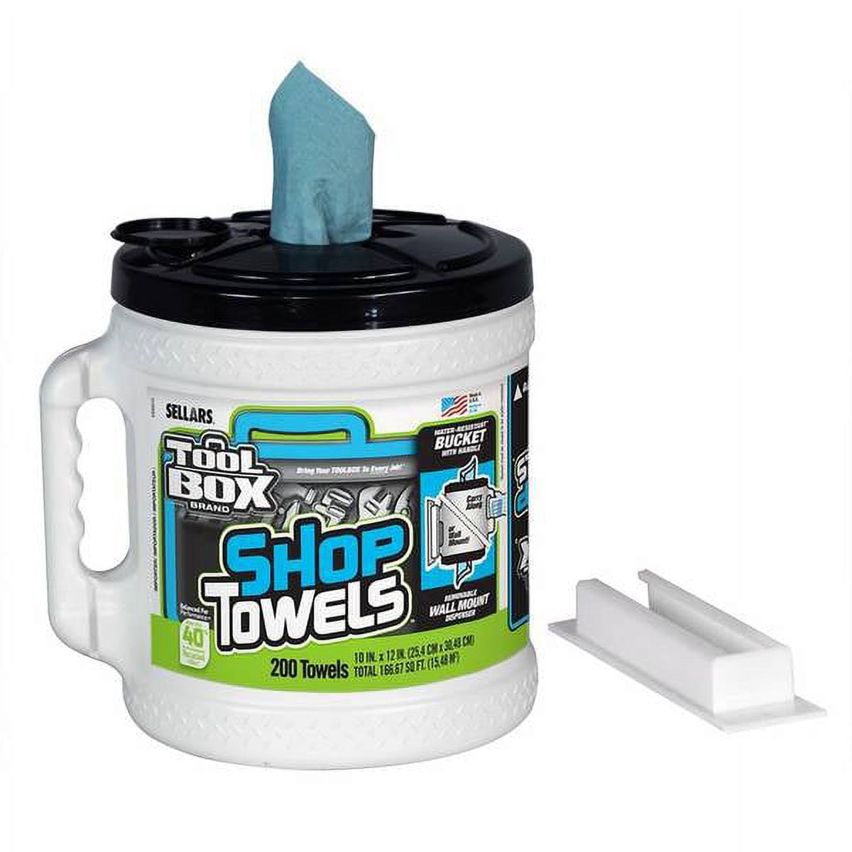 Sellars 200 Count TOOLBOX Big Grip Bucket Blue Shop Towels - Walmart.com