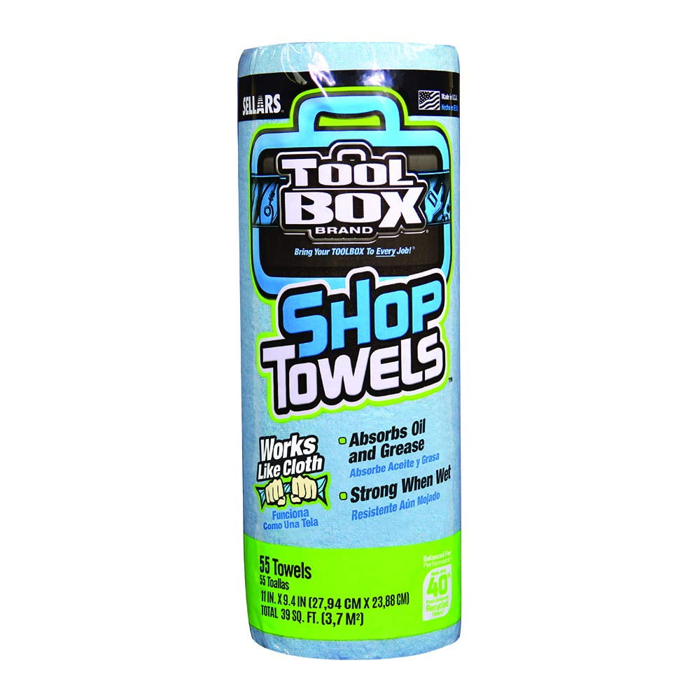 Sellars 54400 ToolBox Z400 Shop Recycled Disposable Towel, 11" Length x ...