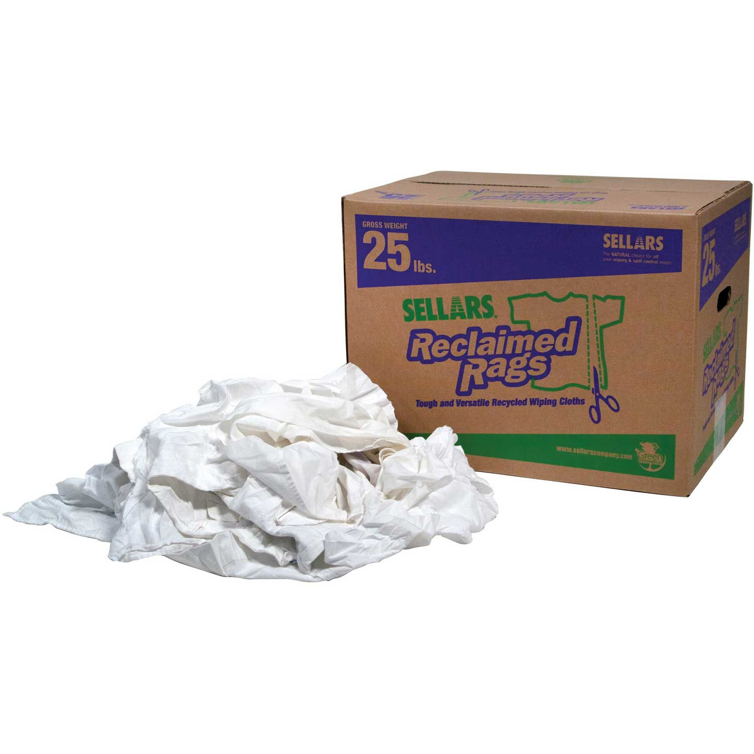 Sellars Retail Distributors B1541938 Reclaimed Rags - Pure White, 25 ...