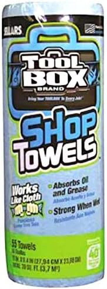 Sellars Toolbox Z400 Blue Shop Towel Recycled Disposable 54400, 11" L X ...