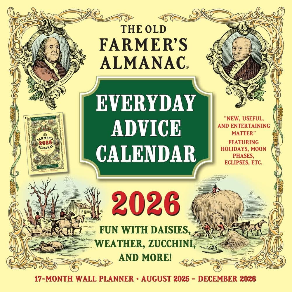 Sellers Publishing, Old Farmer Almanac Advice 2026 Wall Calendar - Walmart.com