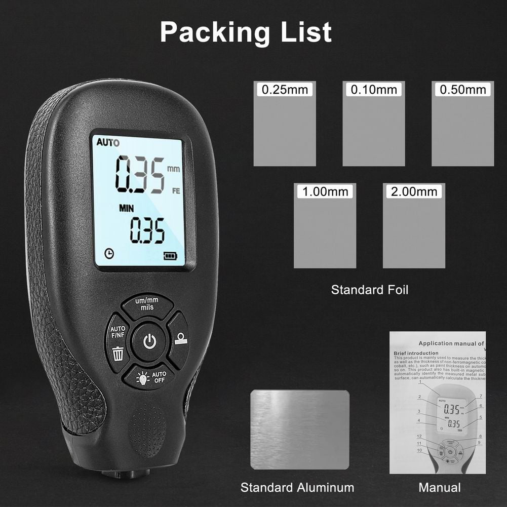 Selling HW-300 Coating Thickness Gauge 0-2000UM Car Paint Film Tester ...