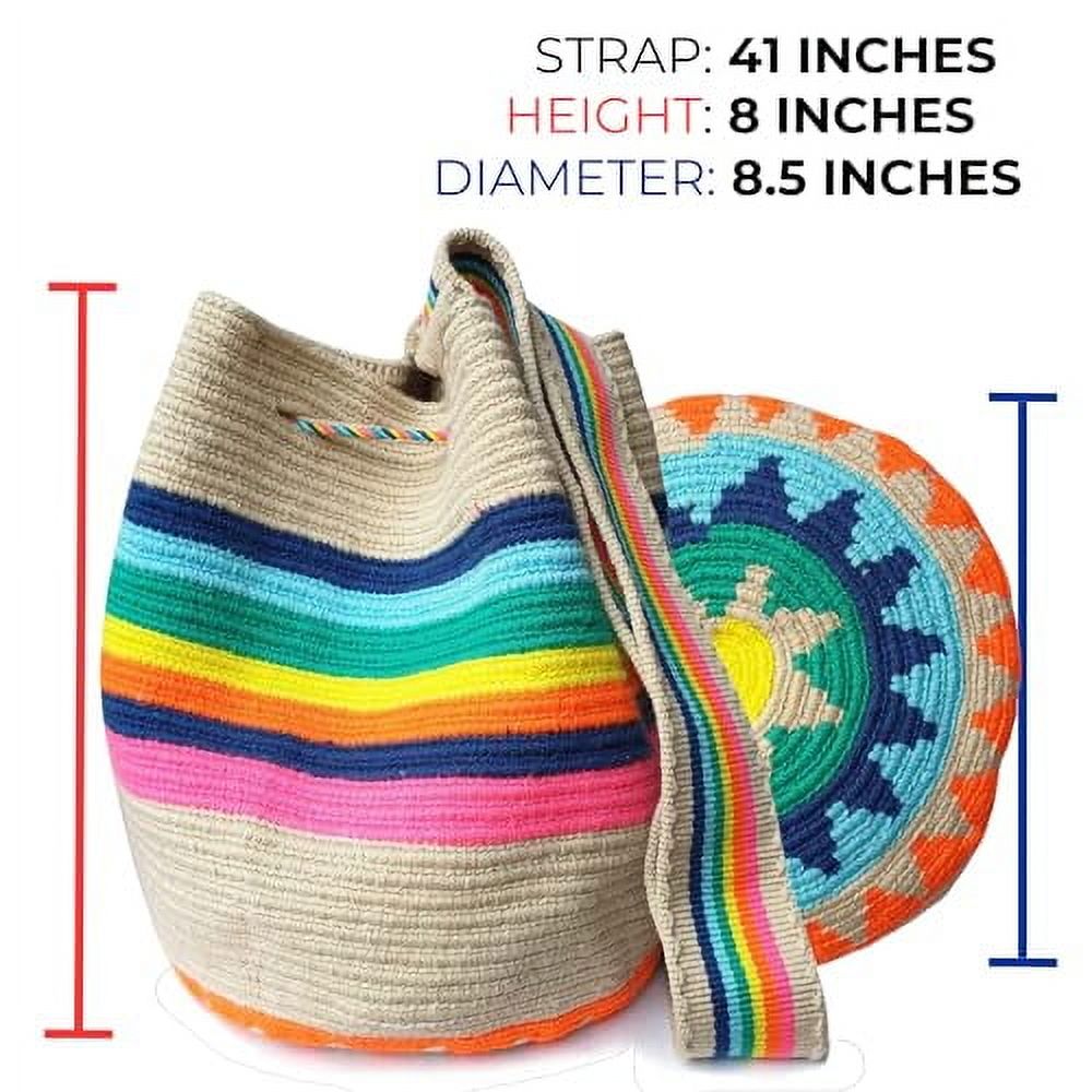 -Selling Wayuu Bag, Mochila from Colombia, Medium Crochet Crossbody ...
