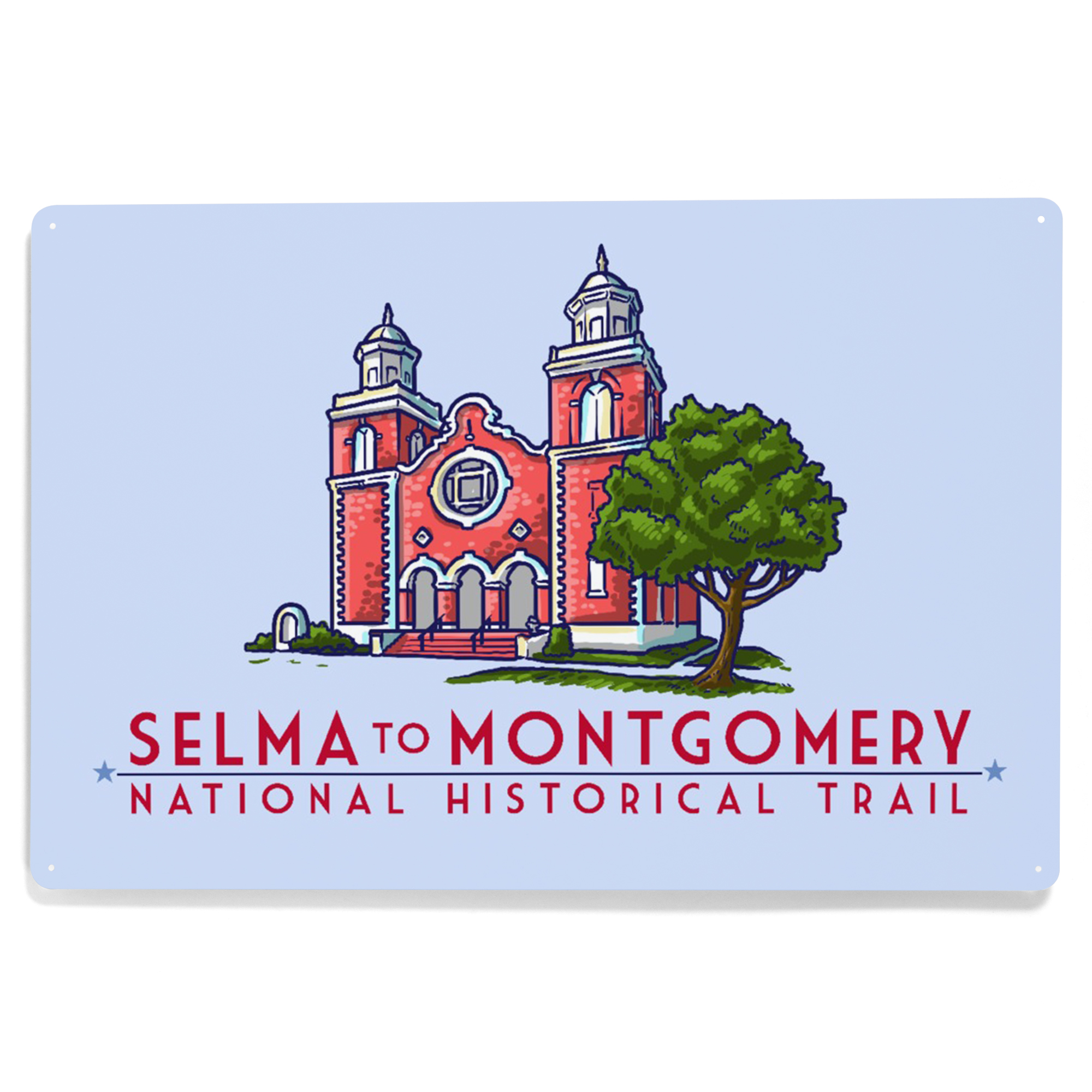 Selma to Montgomery, Alabama, Brown Chapel (12x18 Aluminum Art, Indoor ...