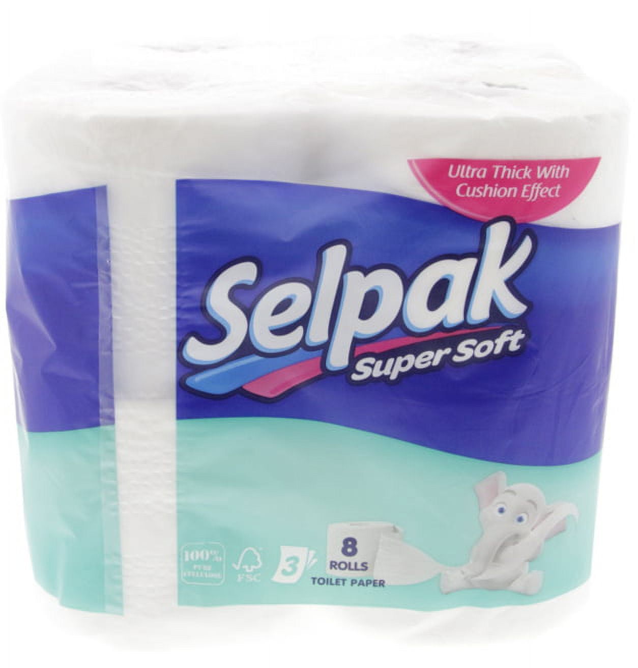 Selpak Toilet Paper 3-Ply, 4480 Sheets Toilet Paper, 100% Pure ...