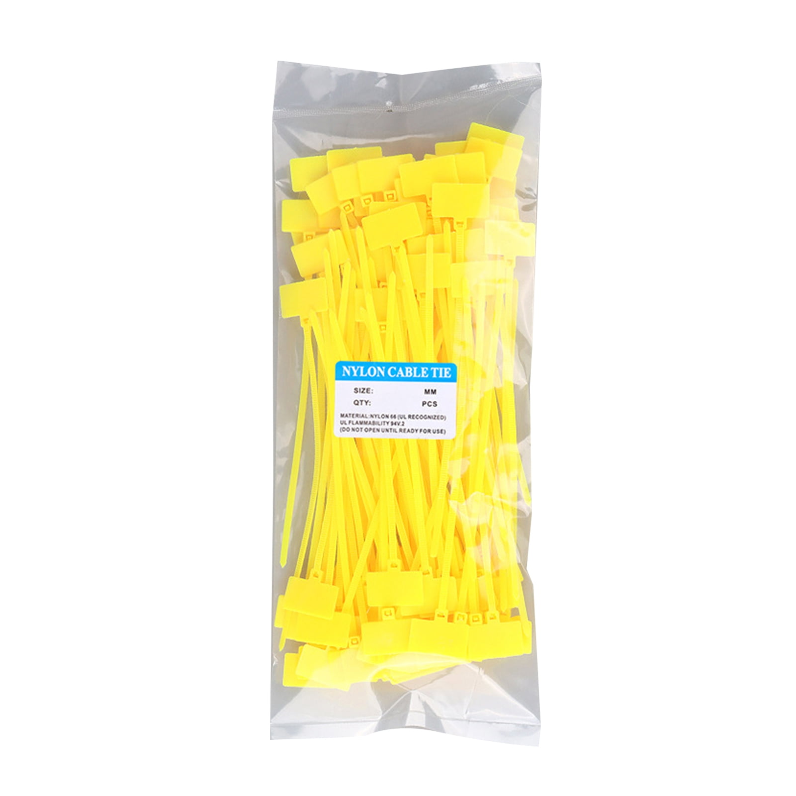 Selrti 100 Pcs Nylon Marker Cable Zip Ties Self-Locking Zip Tags with ...