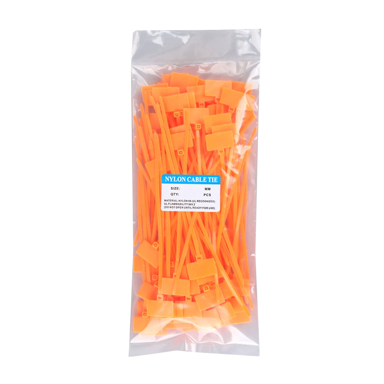 Selrti 100 Pcs Nylon Marker Cable Zip Ties Self-Locking Zip Tags with ...