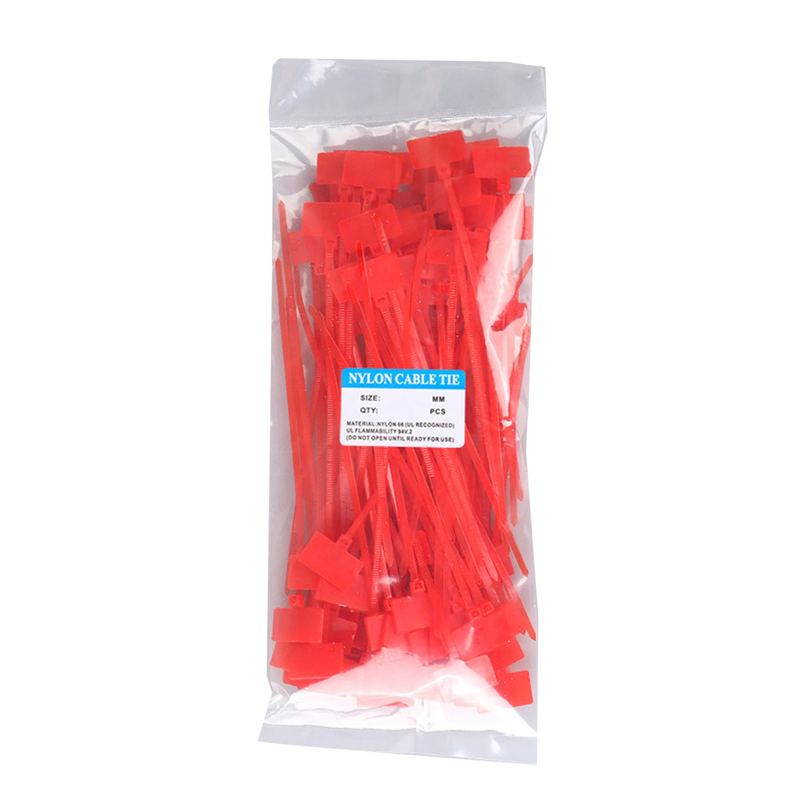 Selrti 100 Pcs Nylon Marker Cable Zip Ties Self-Locking Zip Tags with ...