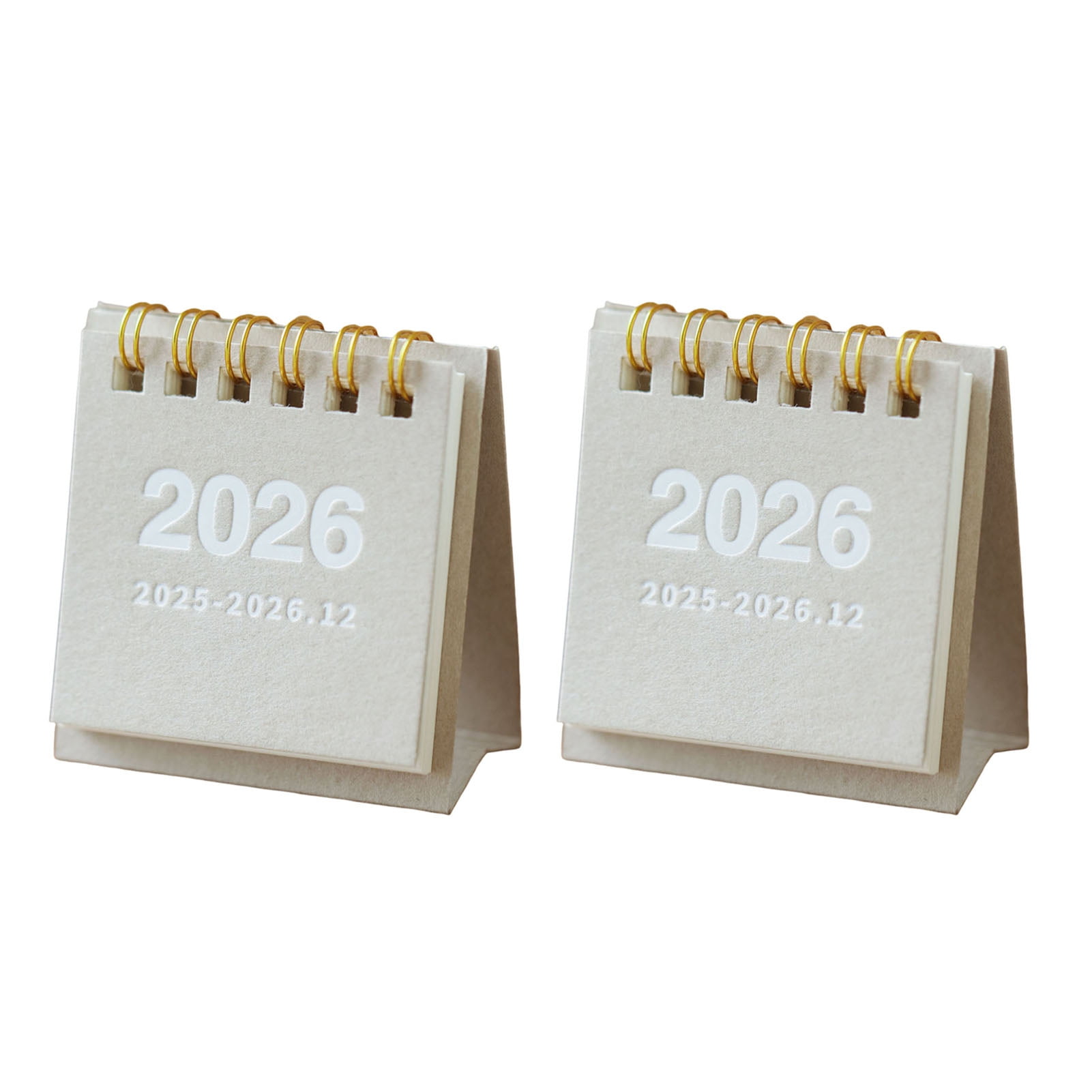 Selrti 2 Pcs Mini Desk Calendar Oct. 2025-Dec. 2026 14 Monthly Planner ...