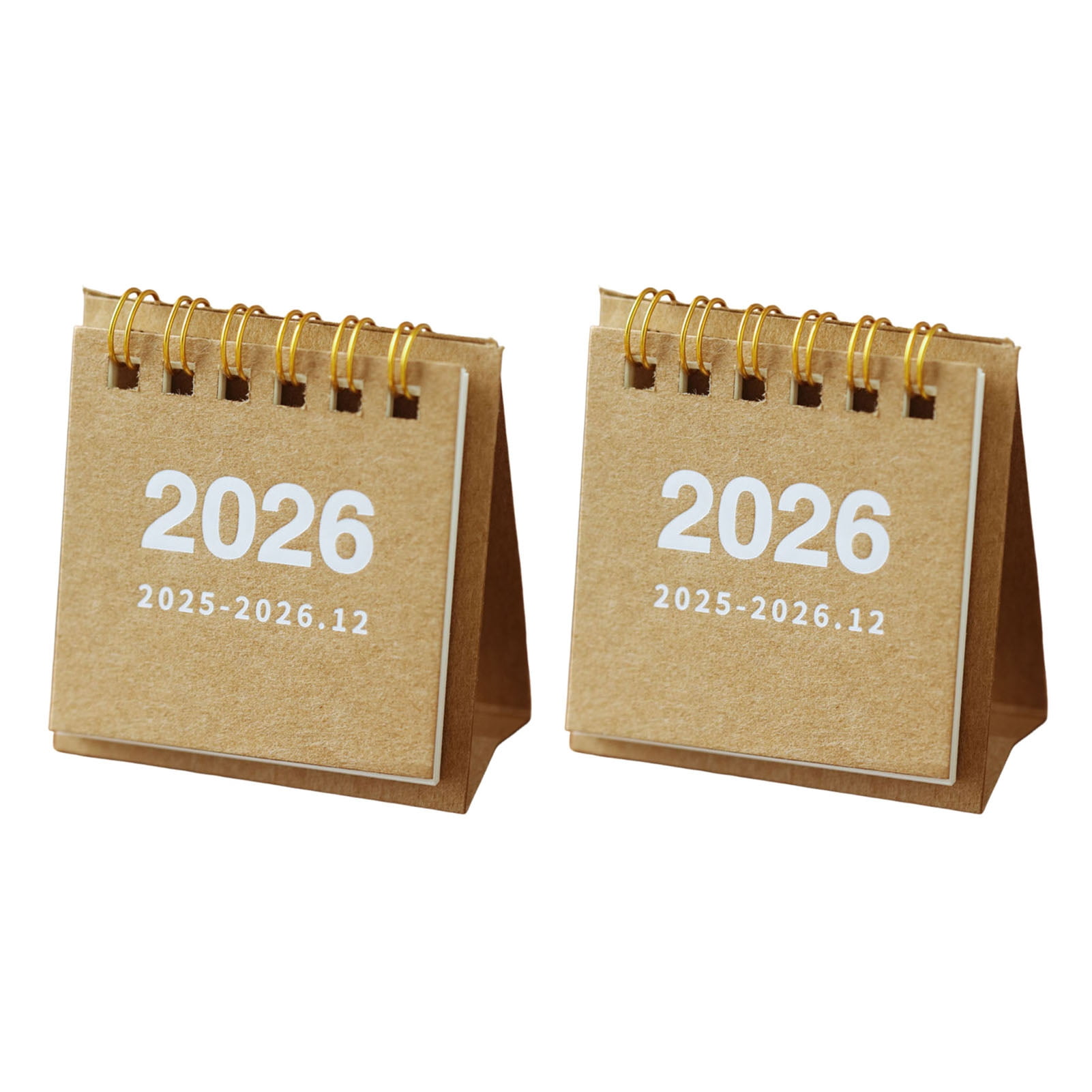 Selrti 2 Pcs Mini Desk Calendar Oct. 2025-Dec. 2026 14 Monthly Planner ...