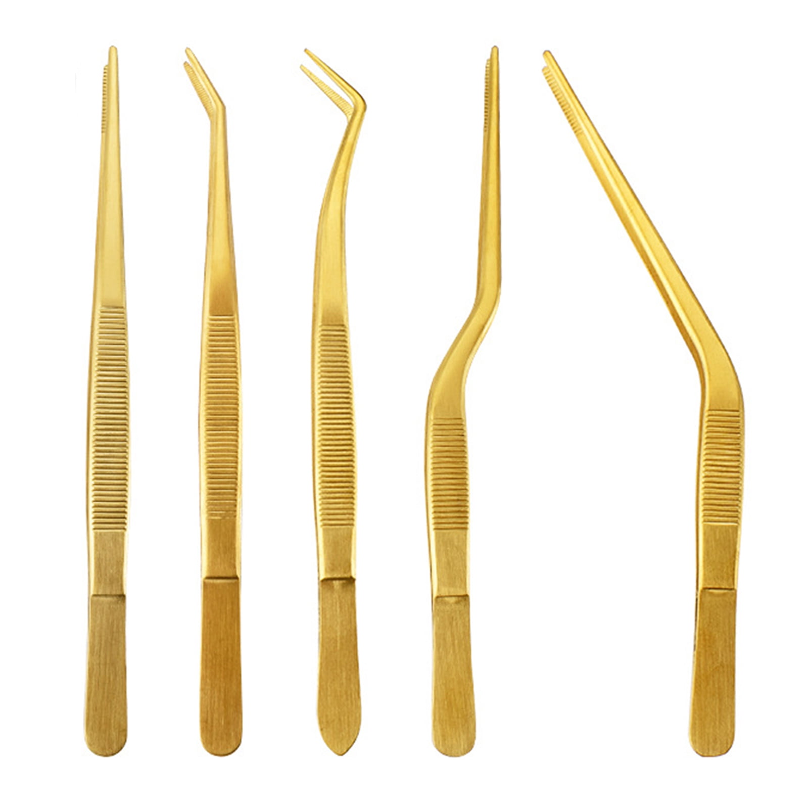 Selrti 5 Pcs Kitchen Tweezer Tongs Stainless Steel Food Tongs ...