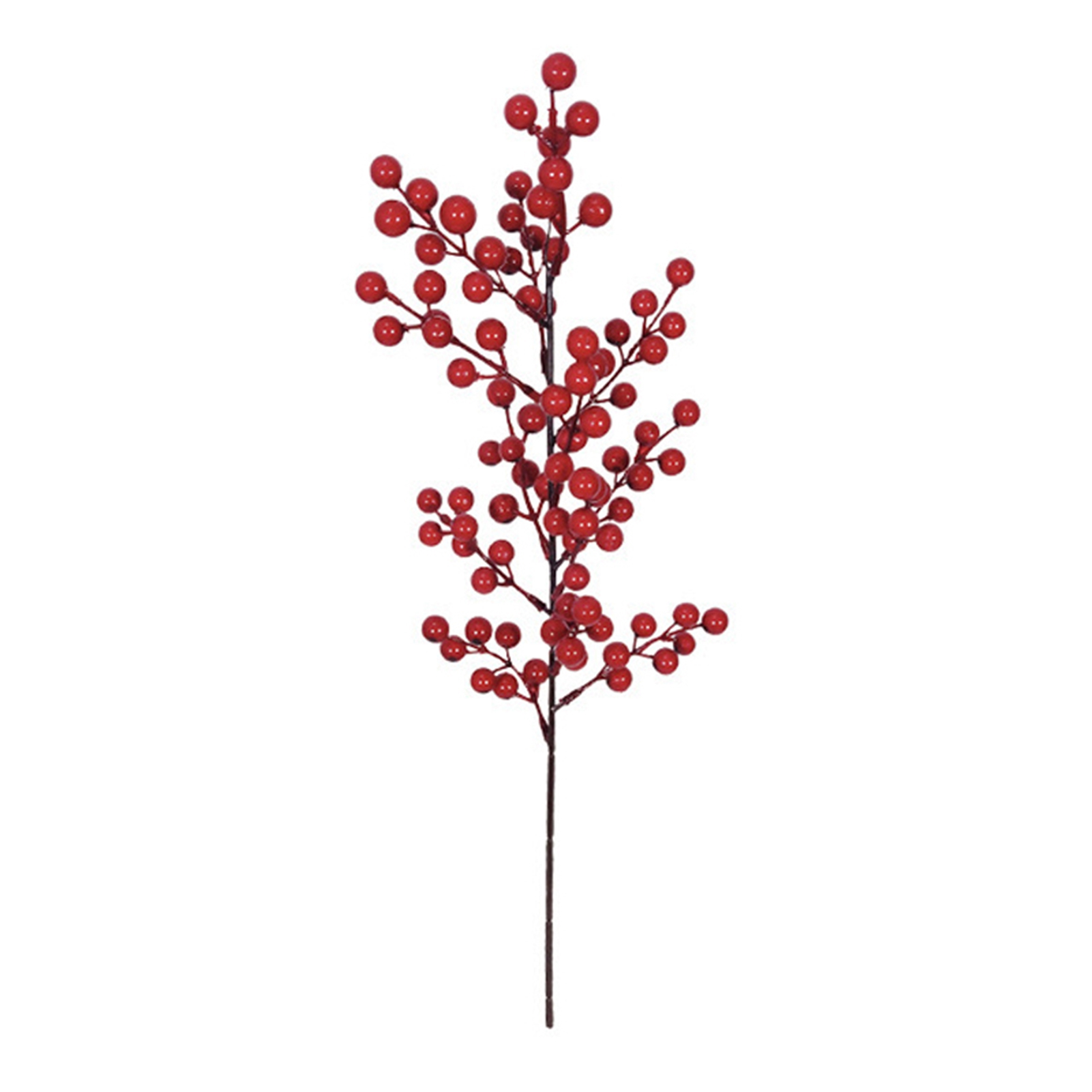 Selrti Artificial Red Berry Pick Christmas Holly Berries Stem Faux ...