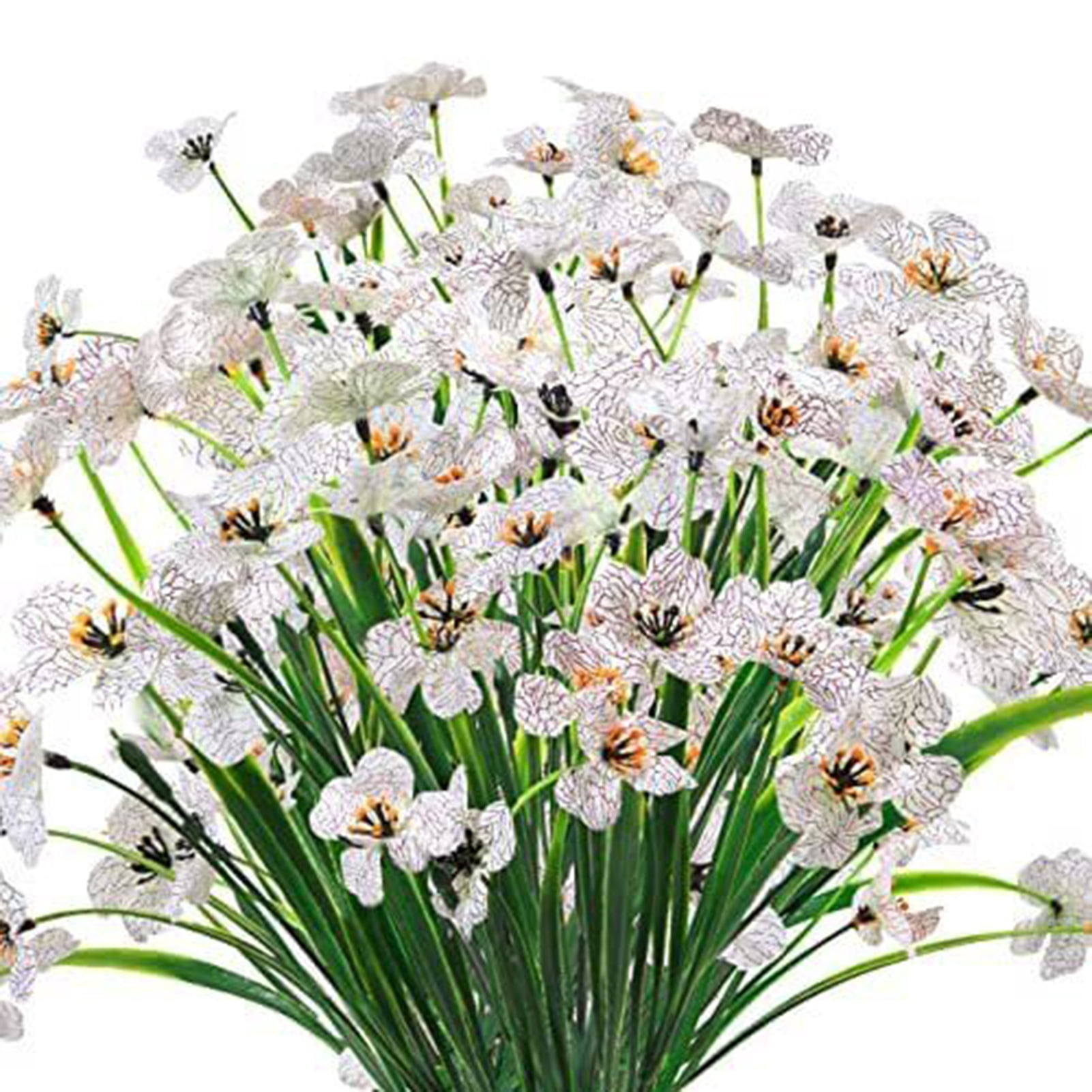 Selrti Artificial Violets Bundle UV Resistant Artificial Flowers ...