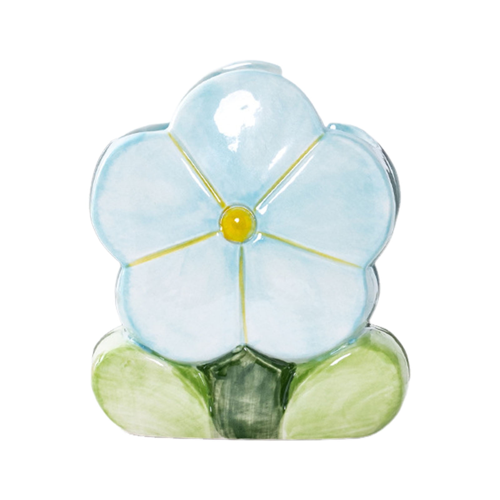 Selrti Ceramic Flower Pen Holder Cute Desk Office Storage Box ...
