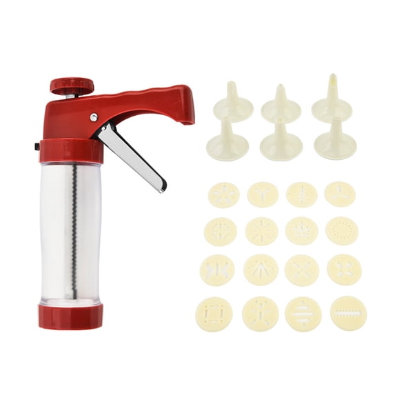 Selrti Cookie Press with 16 Discs 6 Decorating Tips Home DIY Cookie ...