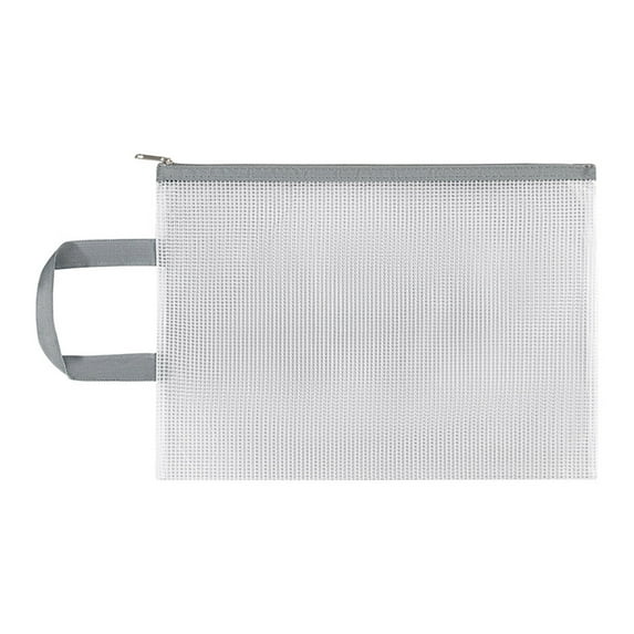 Selrti Mesh Zipper Pouch A4 Letter Size Clear Plastic File Bag ...