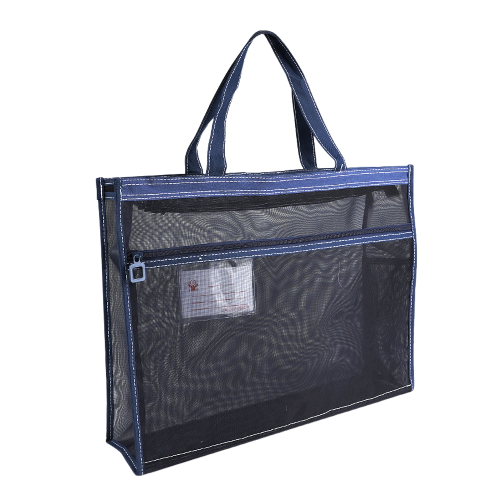 Selrti Mesh Zipper Pouch Large A3 Size File Bag with Handle Foldable ...