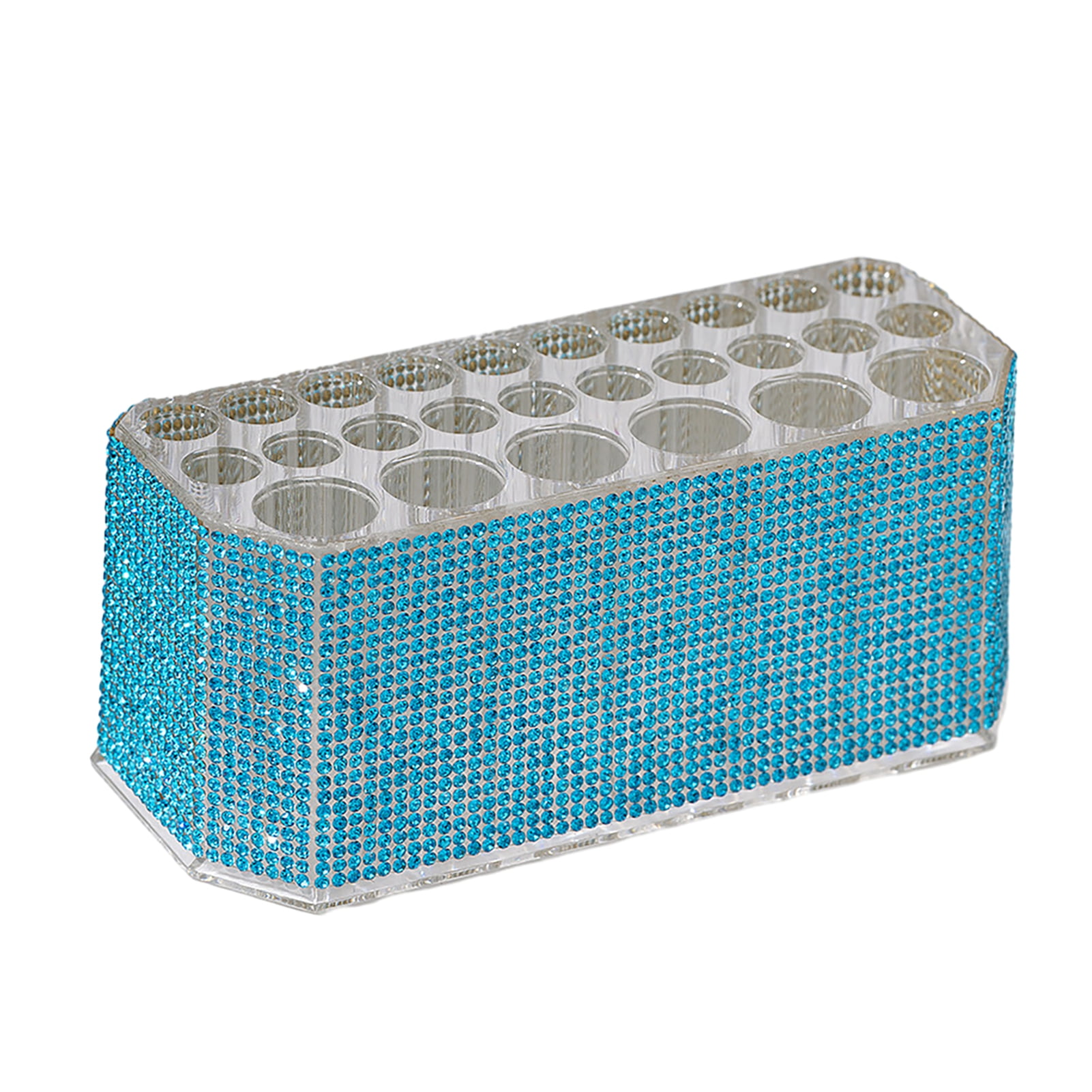 Selrti Rhinestone Acrylic Makeup Brush Holder 26 Holes Nail Brush ...