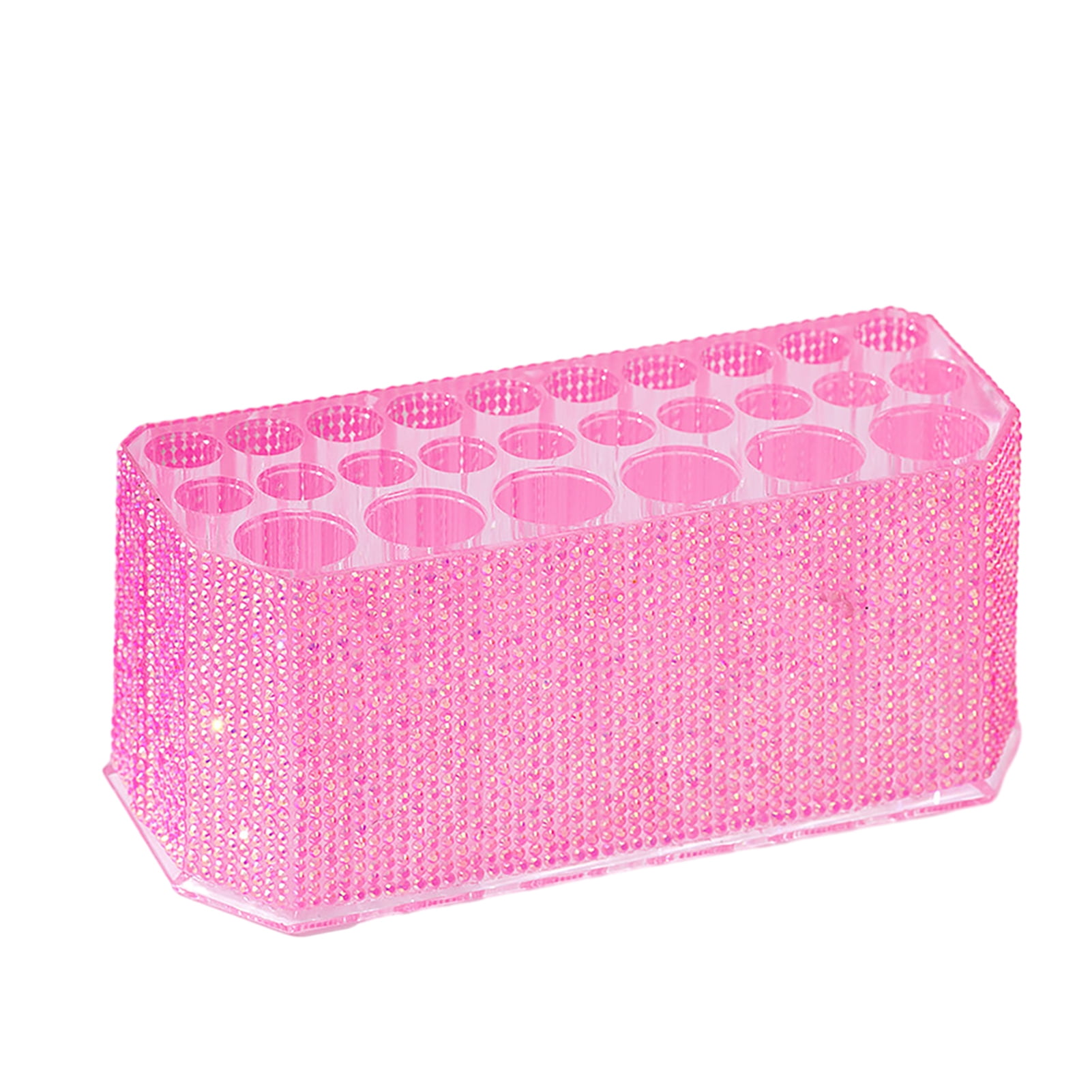 Selrti Rhinestone Acrylic Makeup Brush Holder 26 Holes Nail Brush ...