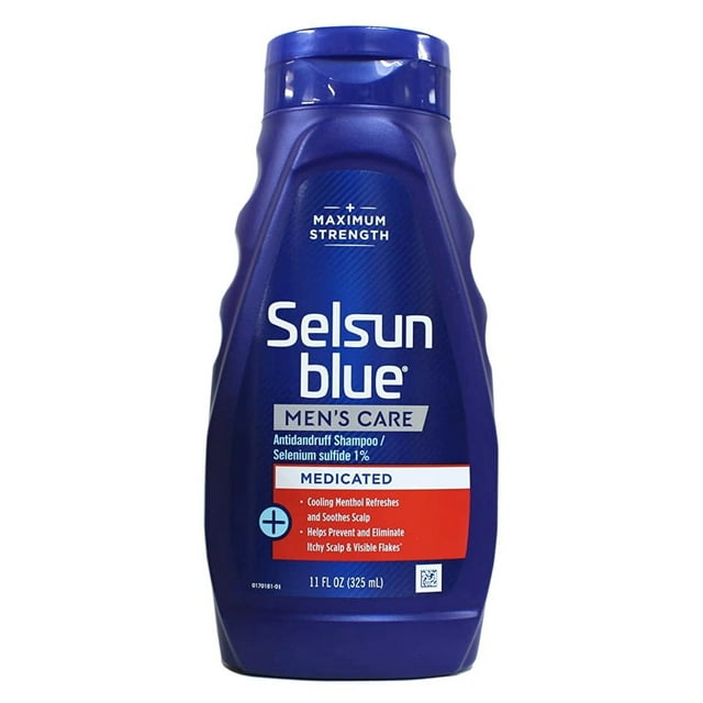 Selsun Blue Shampoo Mens Care Max Strength Medicated 11oz (Pack of 3 ...