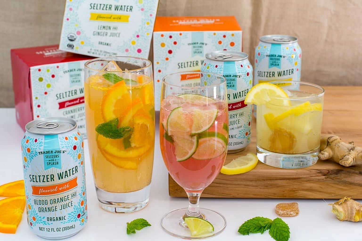 Seltzer Water flavored with Lemon and Ginger Juice 12 Fl Oz Pack of 2 ...