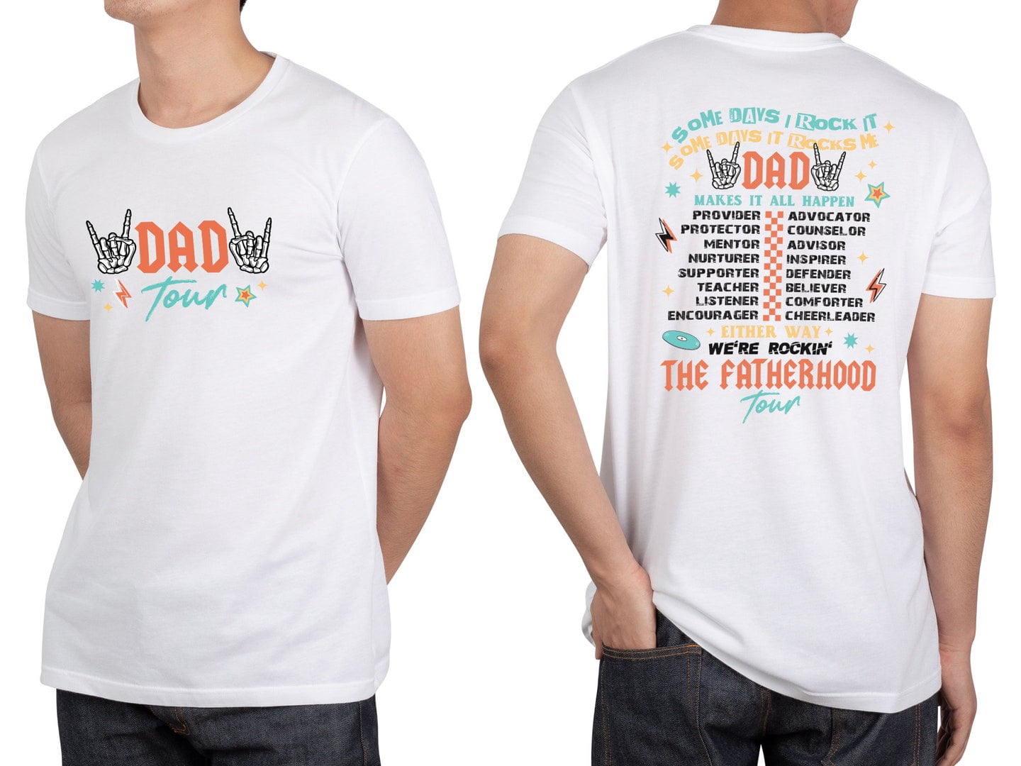 Selvi Fatherhood Graphic T-Shirt Dad Era Family Gift Father’s Day ...