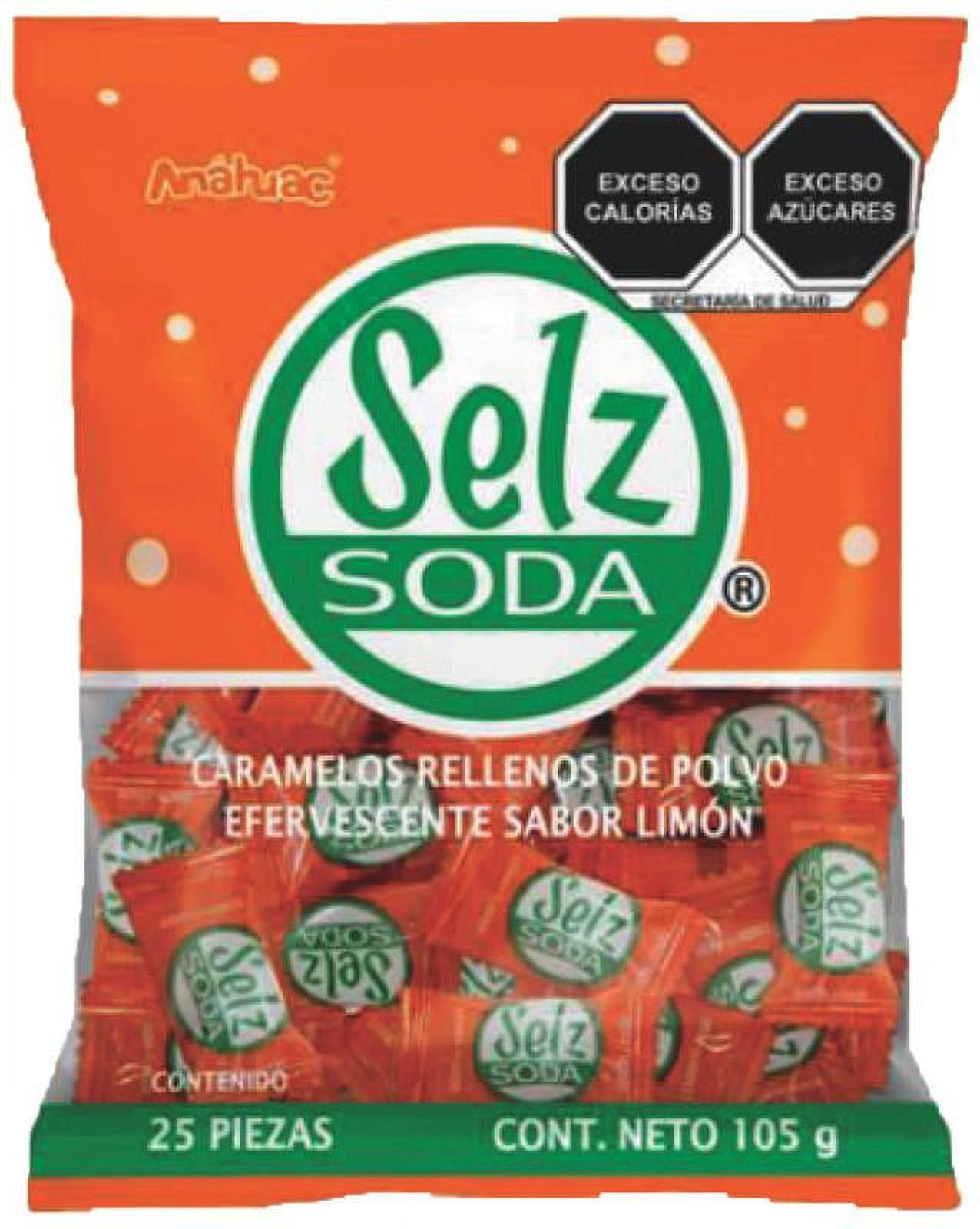 Selz Soda Candy, Lemon Effervescent Hard Candy, Bag with 25 Pieces ...