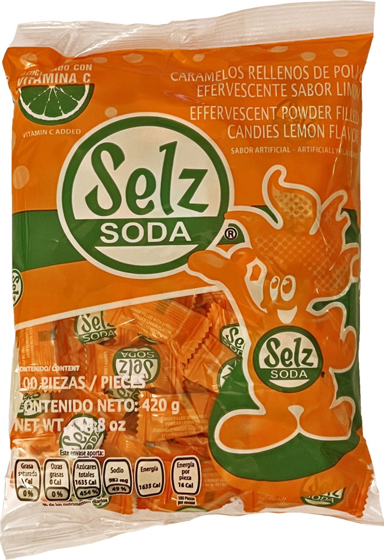 Selz Soda Lemon Powder Filled Hard Candy 14.82 Oz - Walmart.com