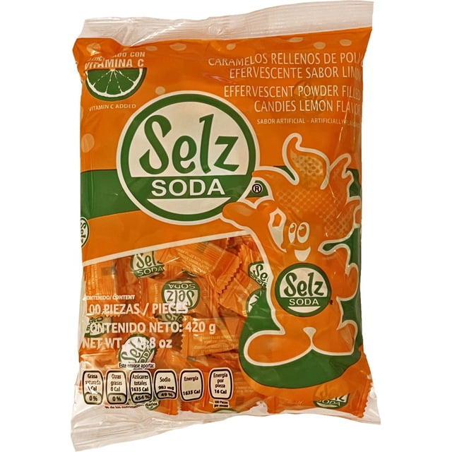 Selz Soda Lemon Powder Filled Hard Candy 14.82 Oz - Walmart.com