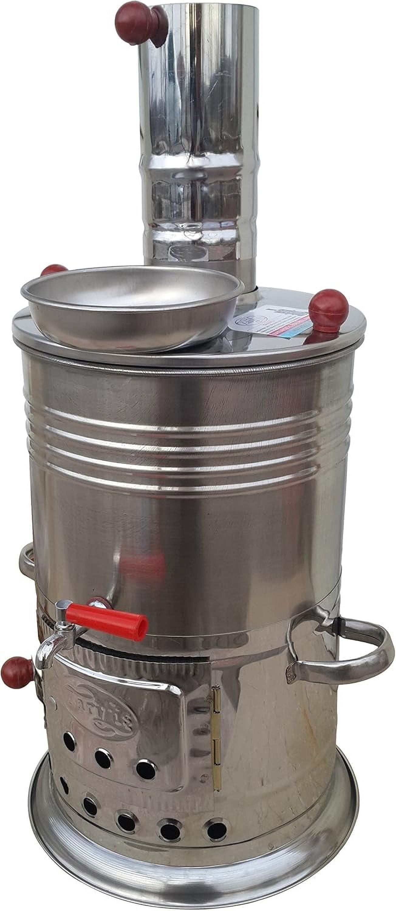 Semaver - Turkish Tea Maker Kettle with single taps -Silver color ...