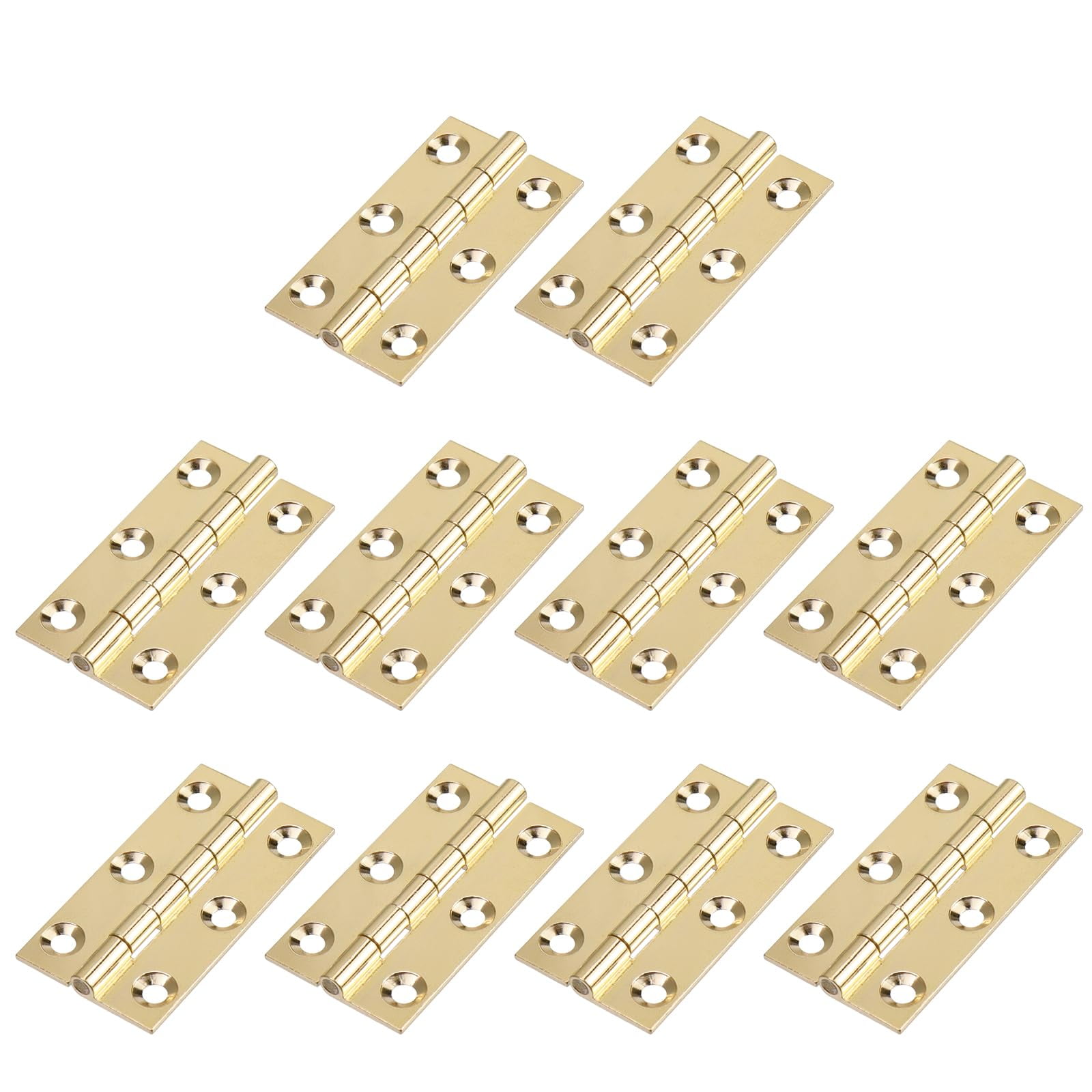 Semetall Gold Door Hinge 10 Pack 2 Inch Solid Brass Butt Hinges Heavy ...
