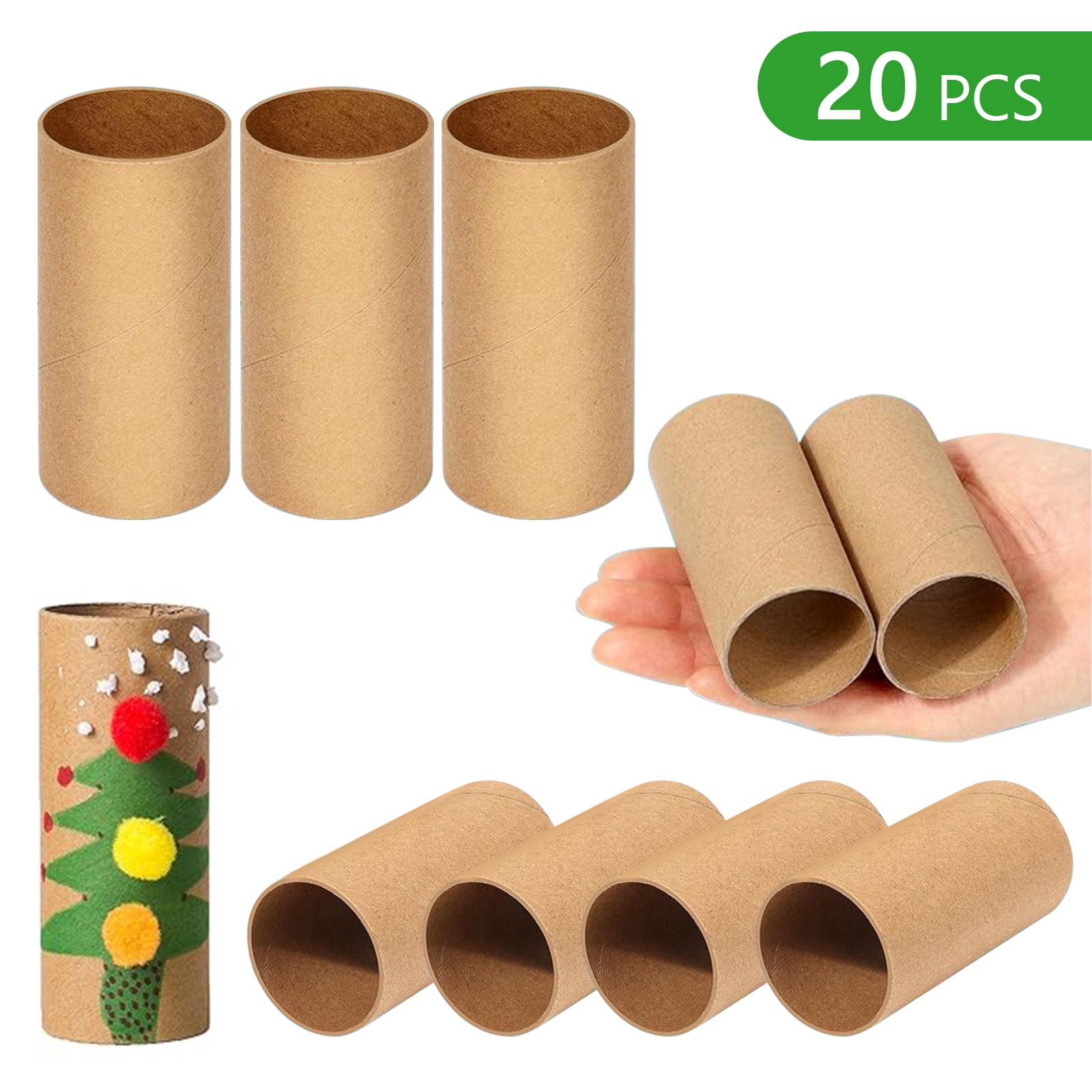 Semfri 20 Pcs Cardboard Tubes Craft Rolls Paper Tube Toilet Paper Rolls ...