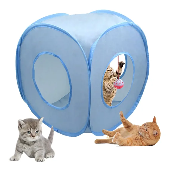Semfri 21Pcs Cat Toy Set Kitten Interactive Tunnel Square Cat Tent ...
