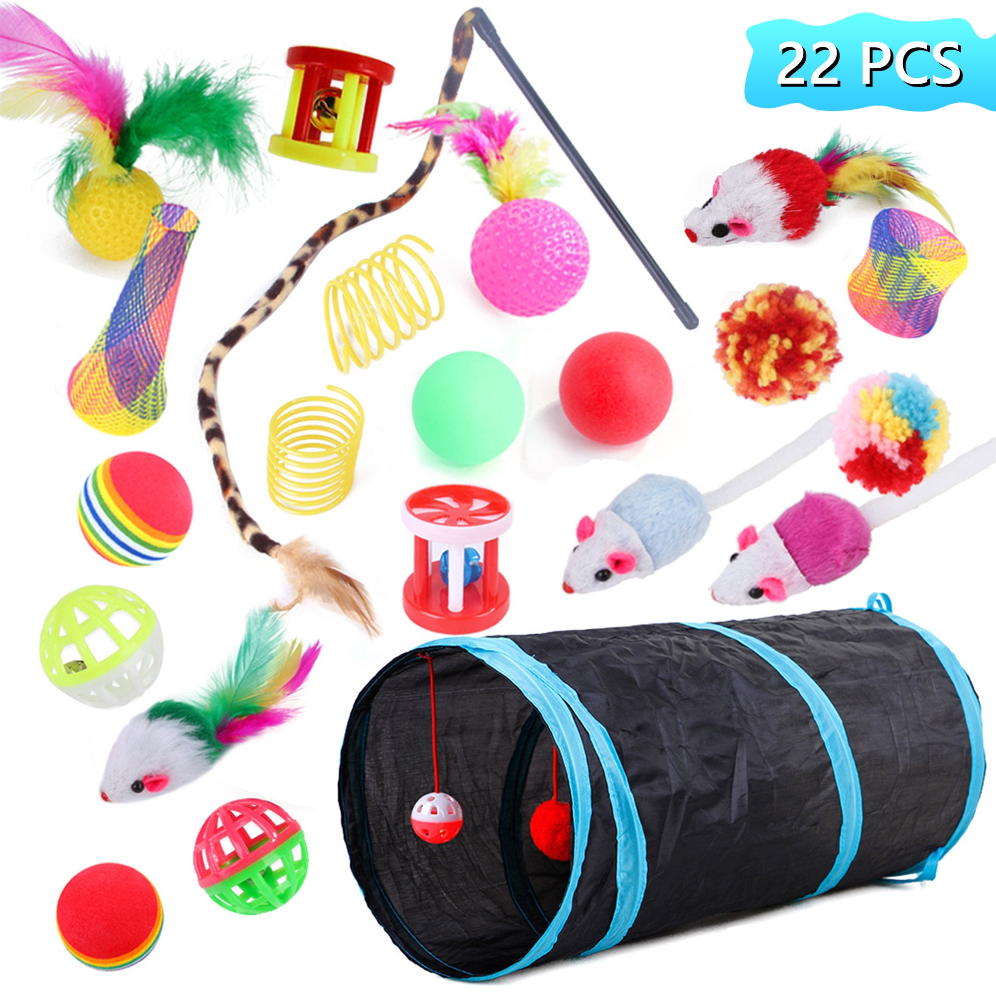 Customer reviews for Semfri 22Pcs Cat Tunnel Toys Kitten Interactive ...