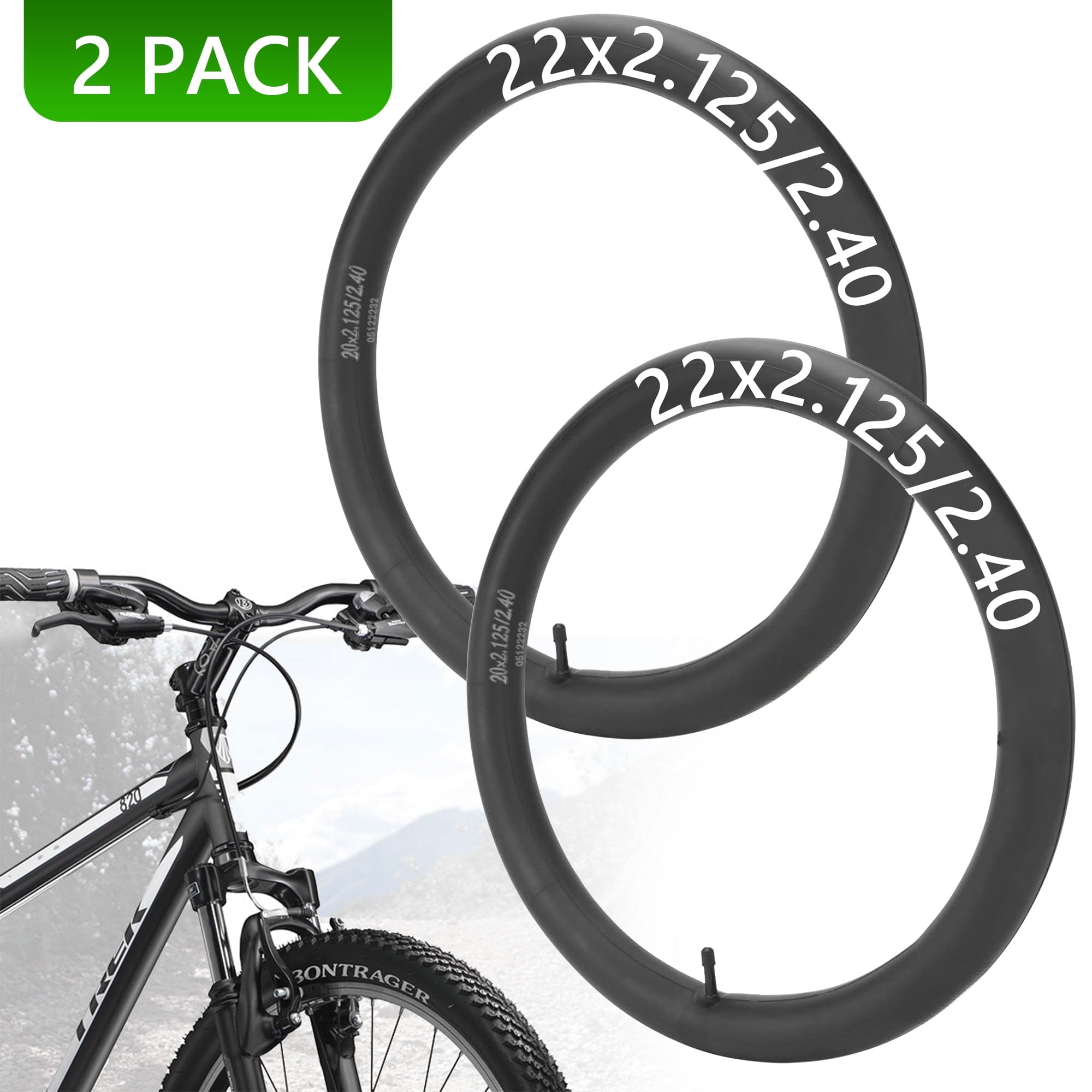 Semfri 2Pack 22inch Heavy Duty Thickened Bicycle Inner Tube,22x 2.125/2 ...