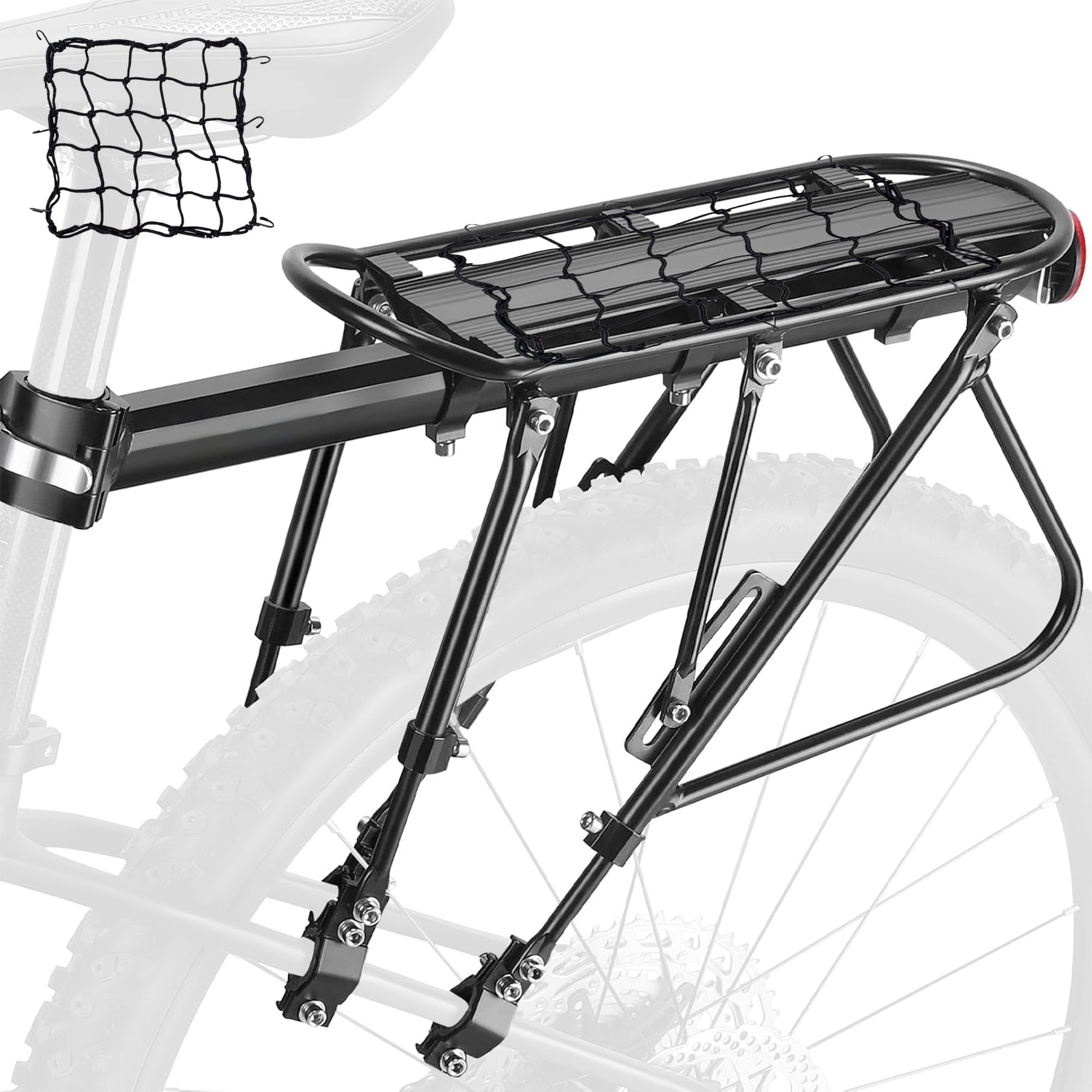 Semfri Bike Rack Universal Adjustable Bike Luggage Rack Travel Carrier ...