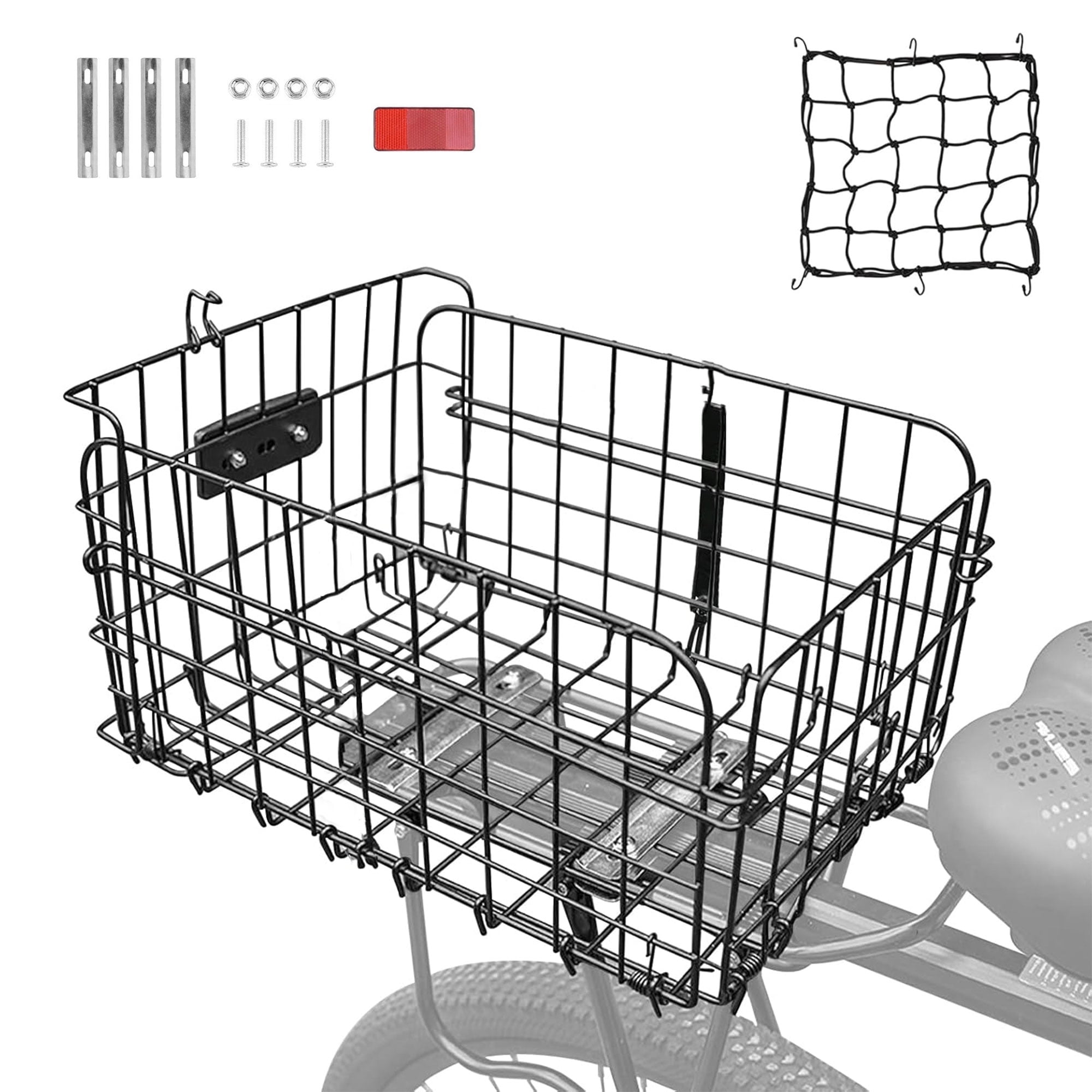 Semfri Folding Bicycle Basket Bicycle Frame Basket Folding Bicycle Rear ...