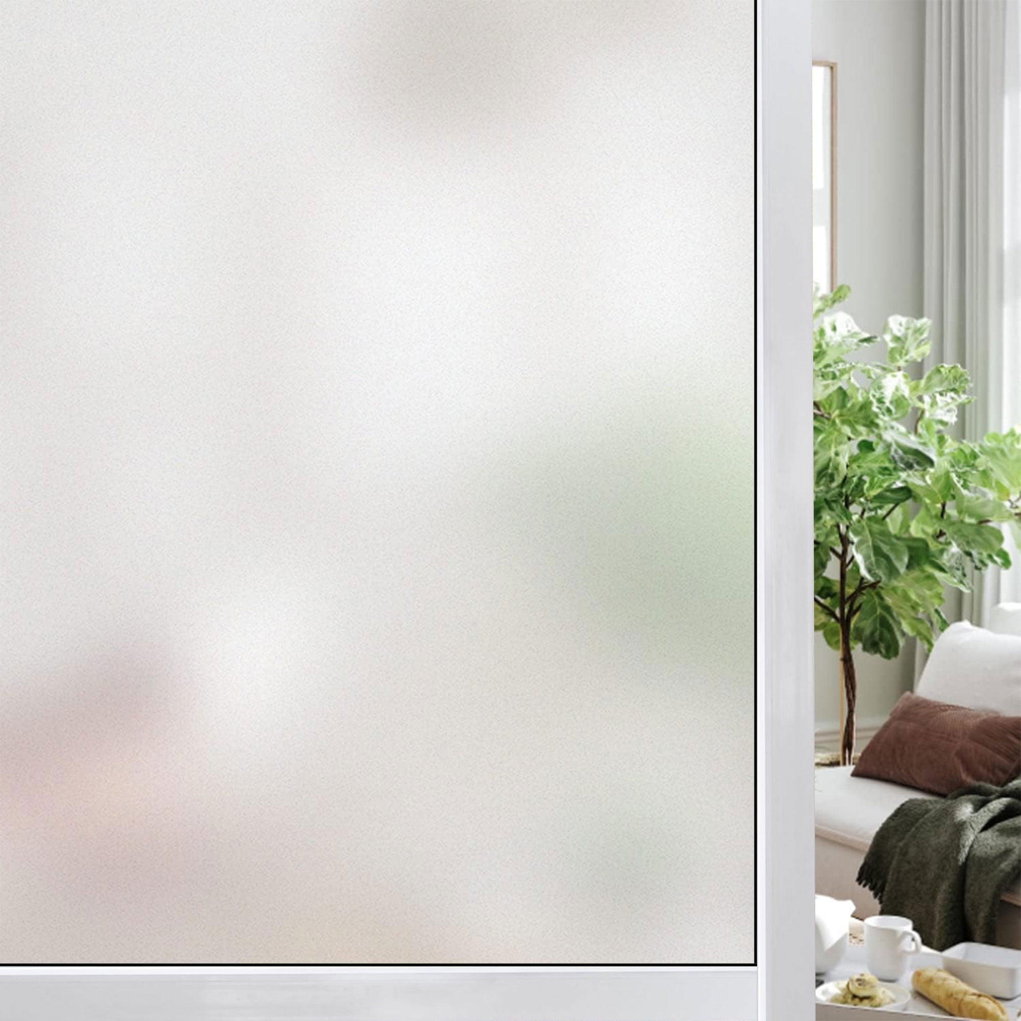 Semfri Frosted Window Privacy Film Bathroom Anti-Peep Film Static ...