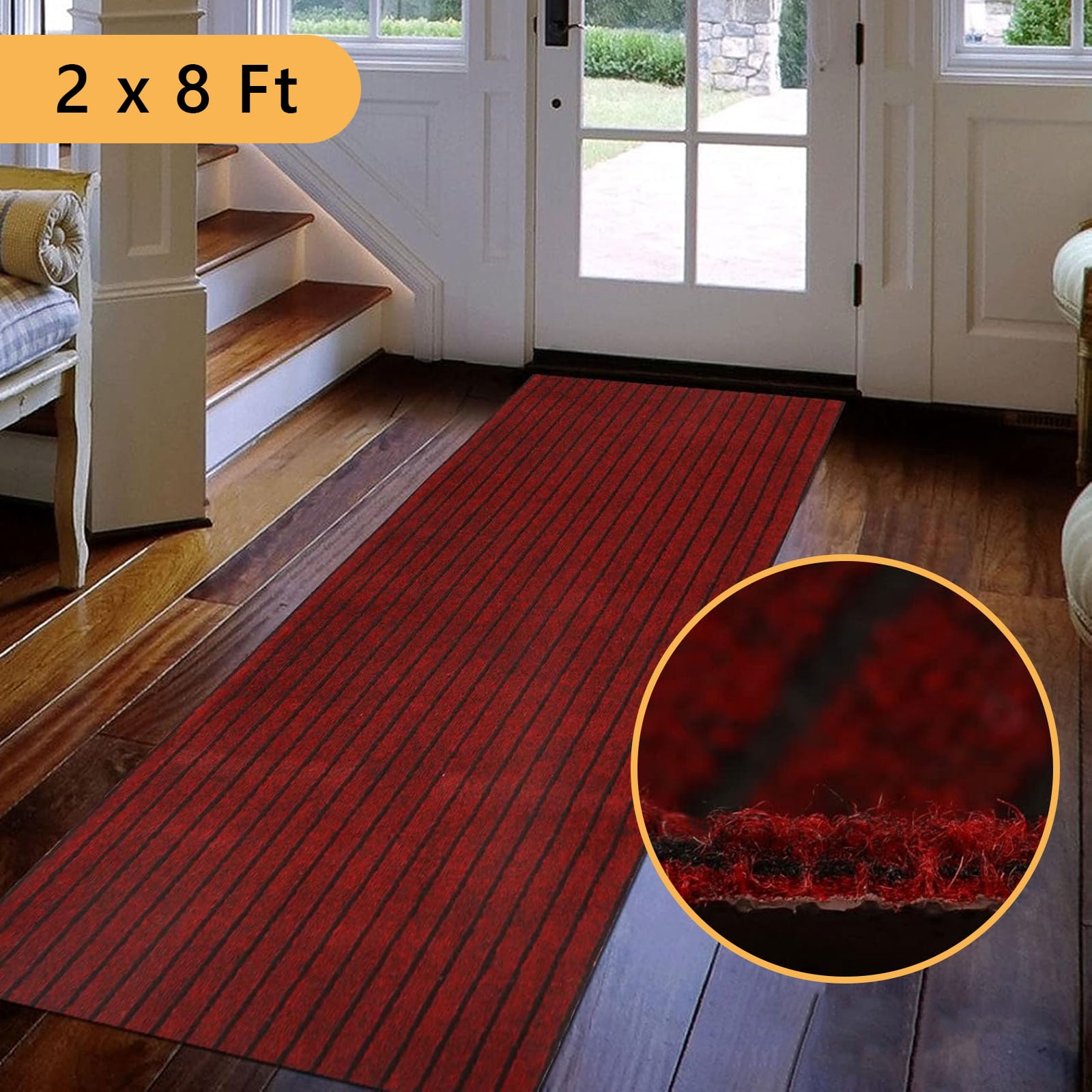 Semfri Runner Rugs 2 x 8 ft Carpet Runner Striped Rug Area Rugs for ...