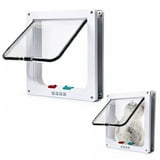 Semfri Outdoor Weatherproof Small Pet Door, 4-Way Lock Bi-Directional ...